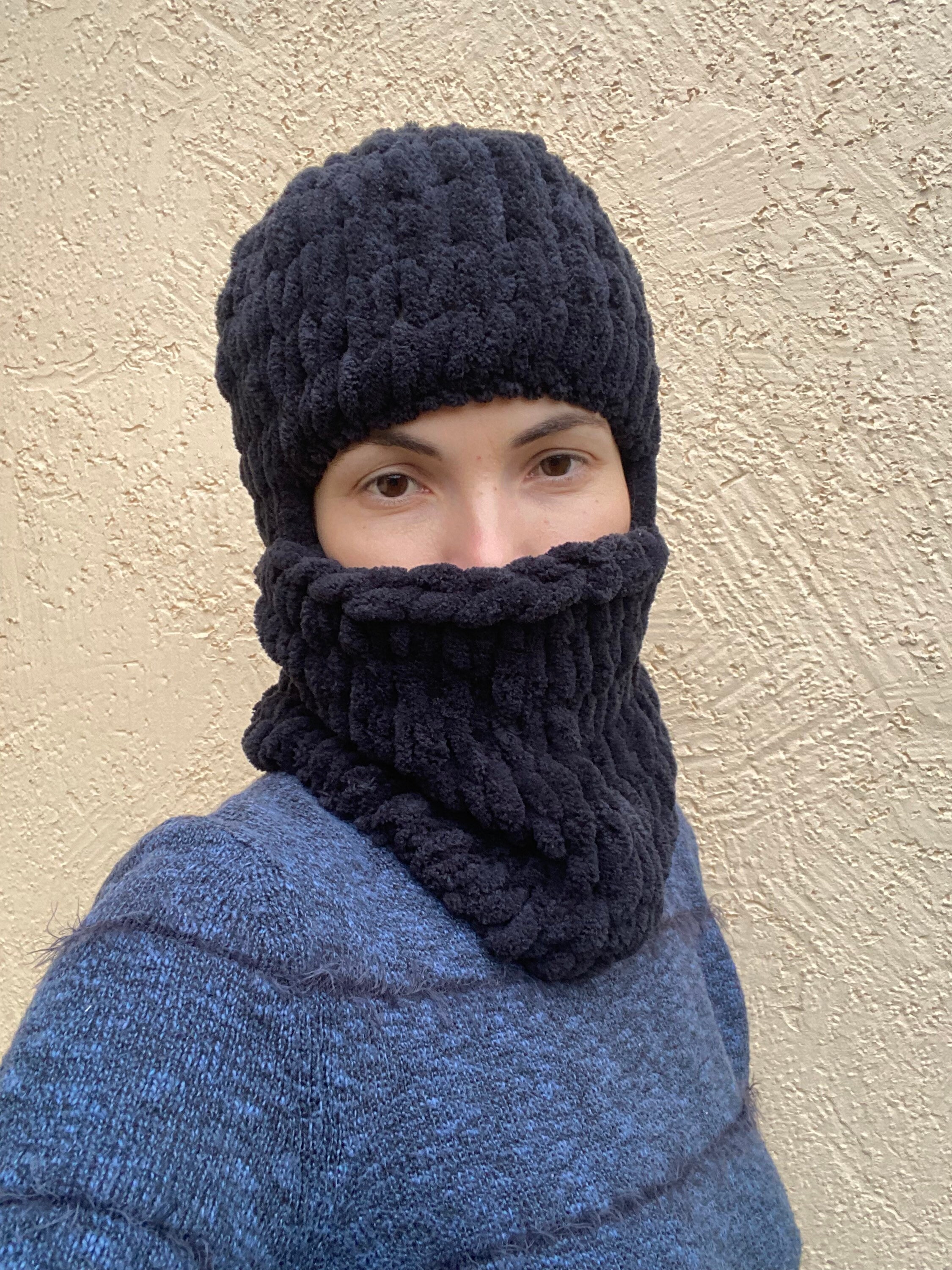 Balaclava Knitted,warm Original Hand Knitted Winter Hat Balaclava, Cap ...