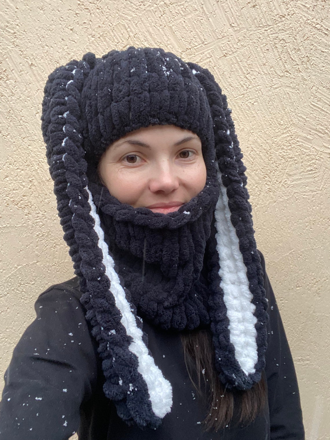 Balaclava Knitted, Warm Original Hand Knitted Winter Hat Balaclava, Hat ...