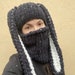 Balaclava Knitted, Warm Original Hand Knitted Winter Hat Balaclava, Hat ...