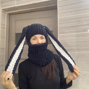 Balaclava Knitted, Warm Original Hand Knitted Winter Hat Balaclava, Hat ...