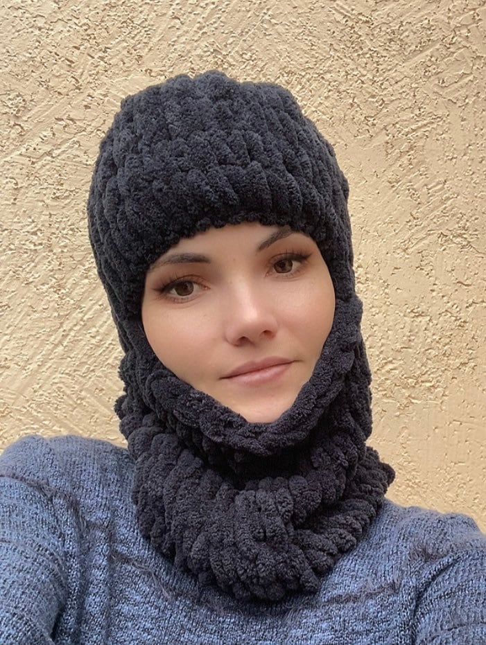 Balaclava Knitted,warm Original Hand Knitted Winter Hat Balaclava, Cap ...