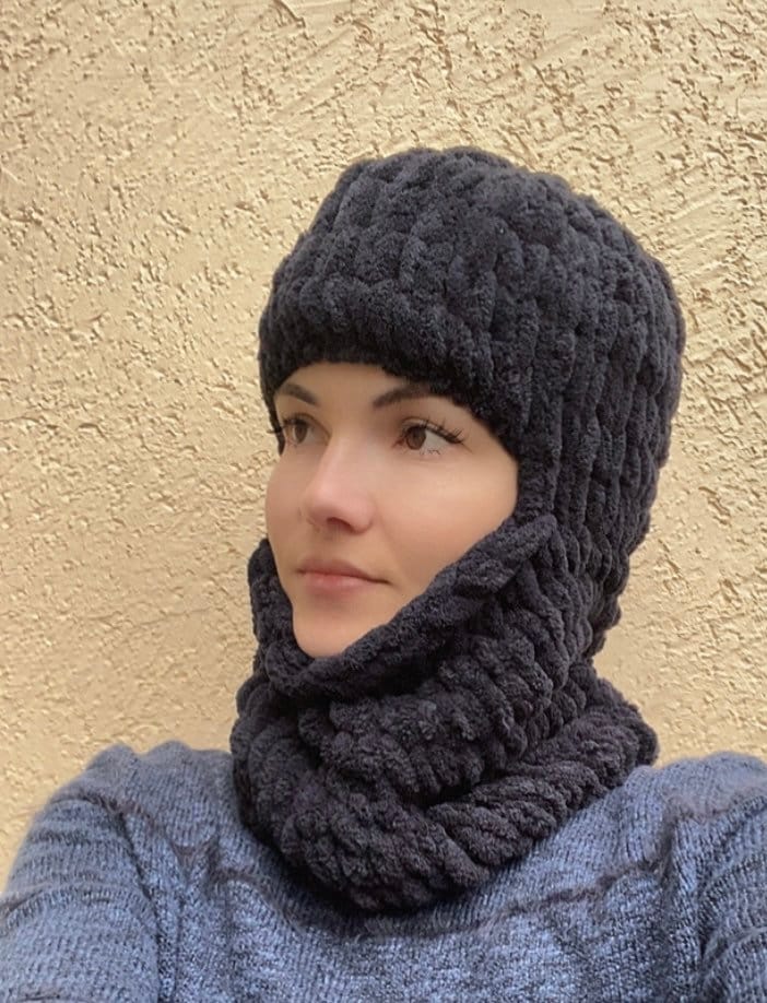 Balaclava Knitted,warm Original Hand Knitted Winter Hat Balaclava, Cap ...