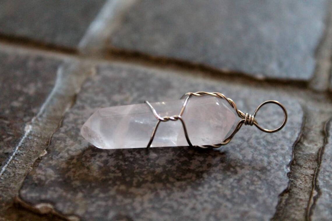 Natural Quartz / Crystal Pendant / Cloudy Clear Quartz Pendant | Etsy