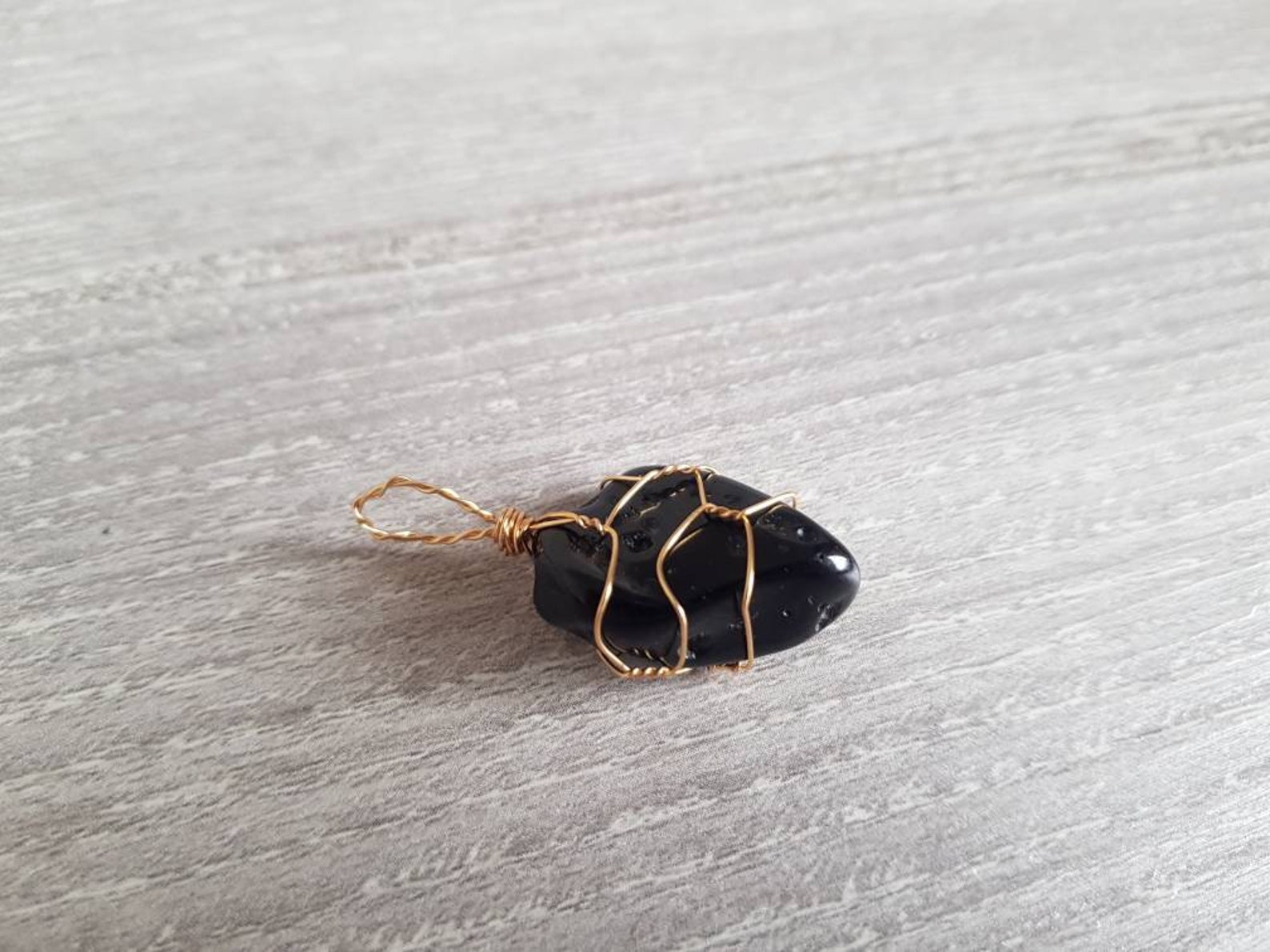 Natural Tumbled Tektite Necklace / Tumbled Tektite Pendant / Meteorite ...