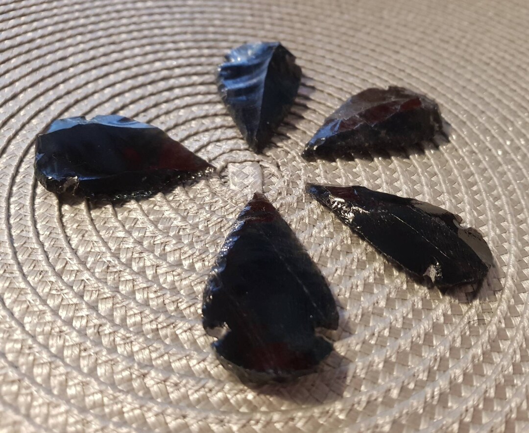 Obsidian Arrow Head X 1 / Dragons Glass Arrow Head / Black - Etsy
