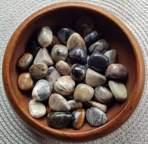 Picasso Jasper Gemstone Tumbled Stone / Natural Picasso Jasper - Etsy UK