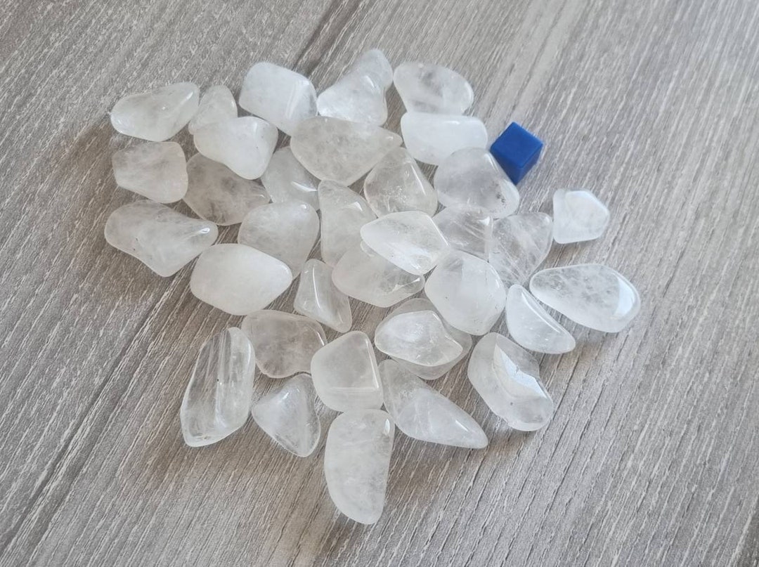 Clear Ice Quartz Tumbled Stones / Natural Clear Ice Quartz ...