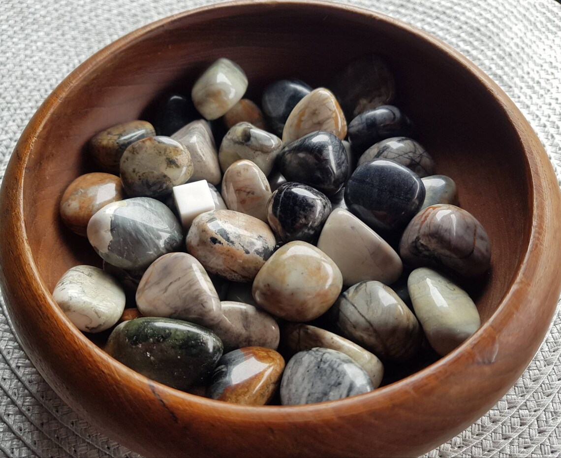 Picasso Jasper Gemstone Tumbled Stone / Natural Picasso Jasper - Etsy UK