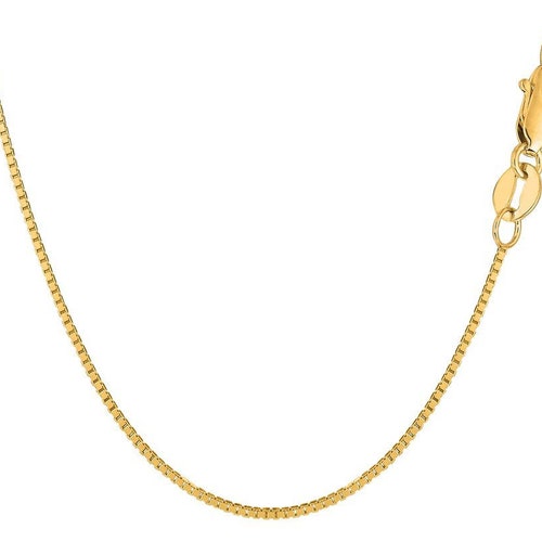 Solid 14K Gold Box Chain Necklace Delicate Dainty Layered - Etsy