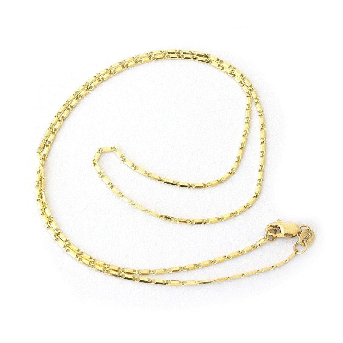 14K Solid White Gold Lumina Chain Gold Necklace 0.8mm 0.9mm - Etsy Canada