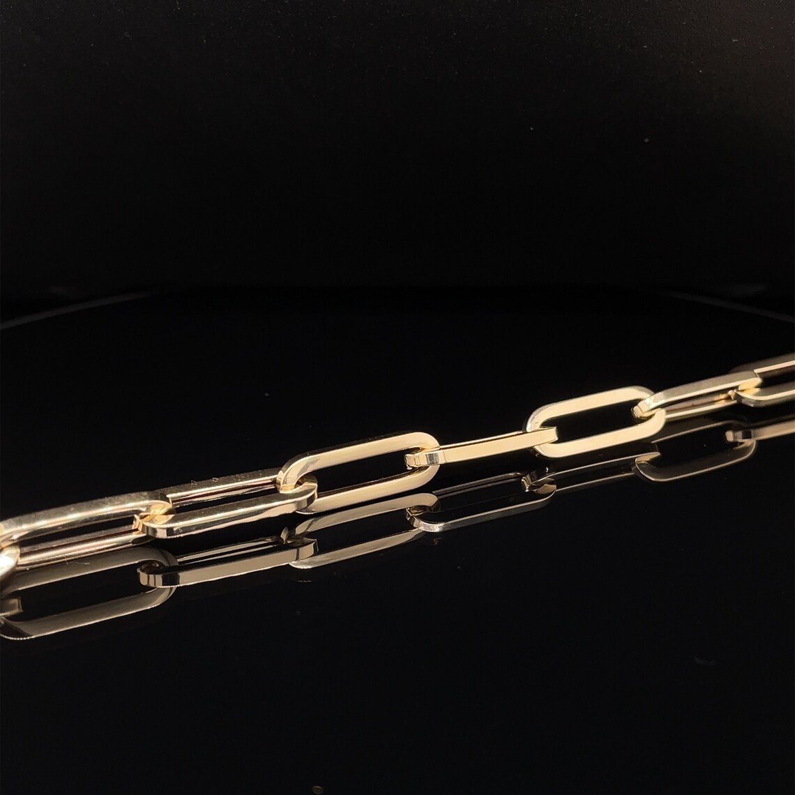 14K Solid Gold Paperclip Necklace 2.5mmadjustable Necklace - Etsy