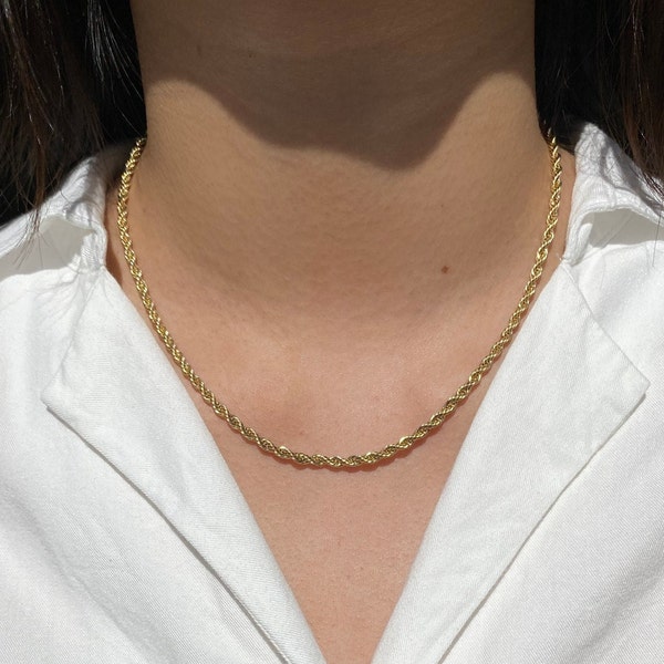 14k Gold Necklace - Etsy