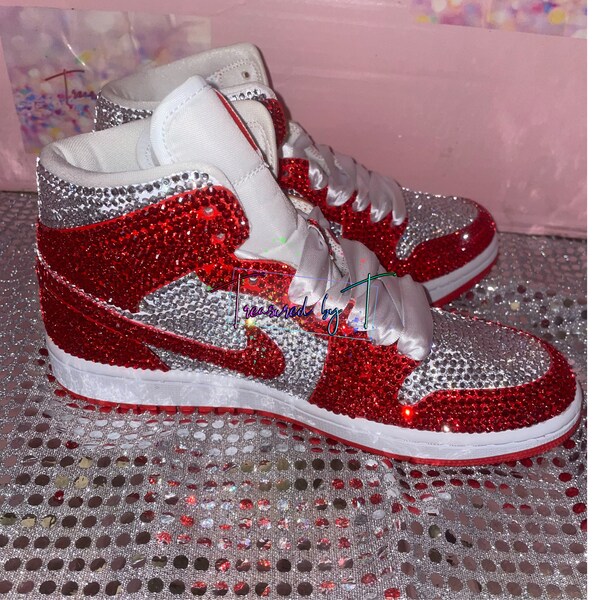 Rhinestone Jordans - Etsy