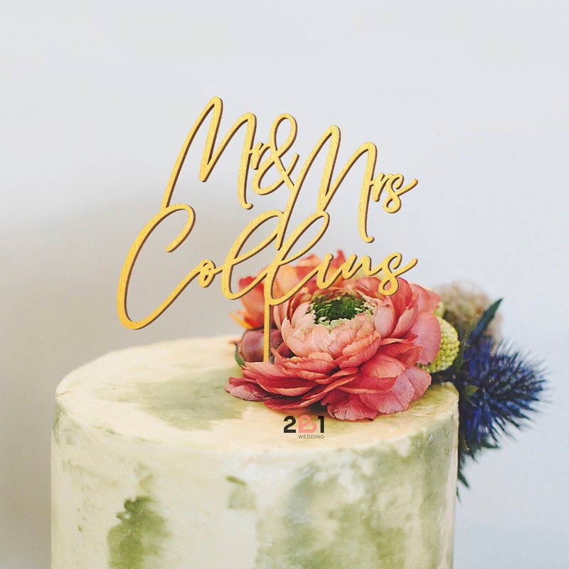 Gold Cake Topper - Etsy