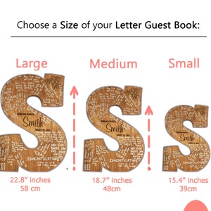 Monogram Wedding Guest Book Letter Sign, Wedding Guest Book ...