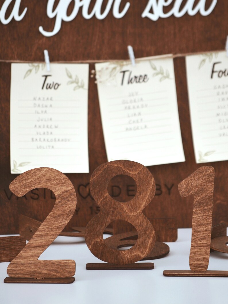 Table Numbers Wedding Table Number Wedding Table Decor - Etsy