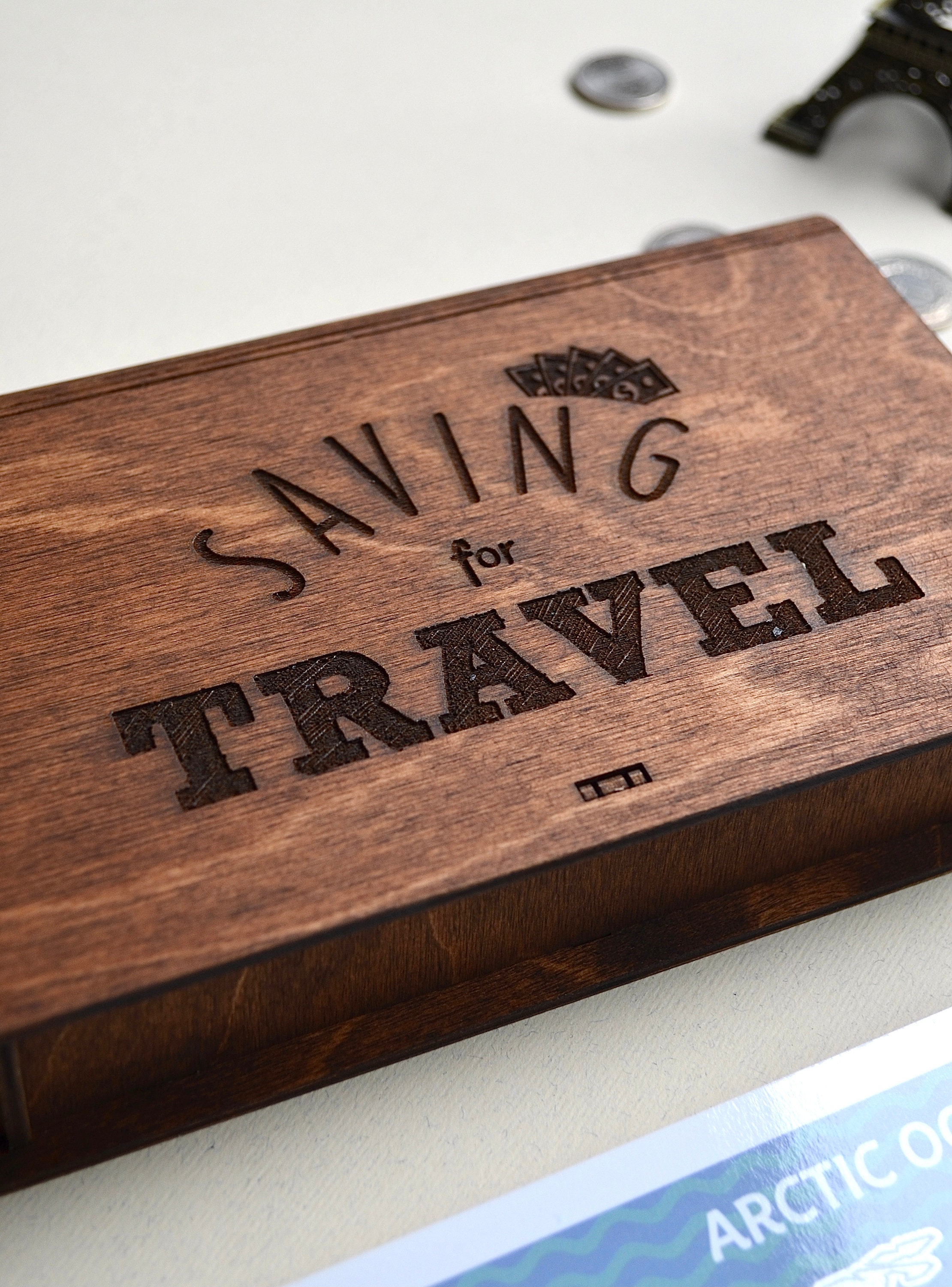Gift Box, Cash Box, Travel Fund, Money Box, Wooden Box for Banknotes ...