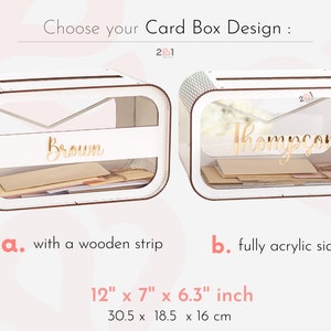 Wedding Card Box, Wooden Envelope Box, Card Box for Wedding, Keepsake ...