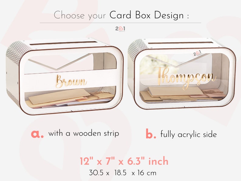 Wedding Card Box Wooden Envelope Box Card Box for Wedding - Etsy