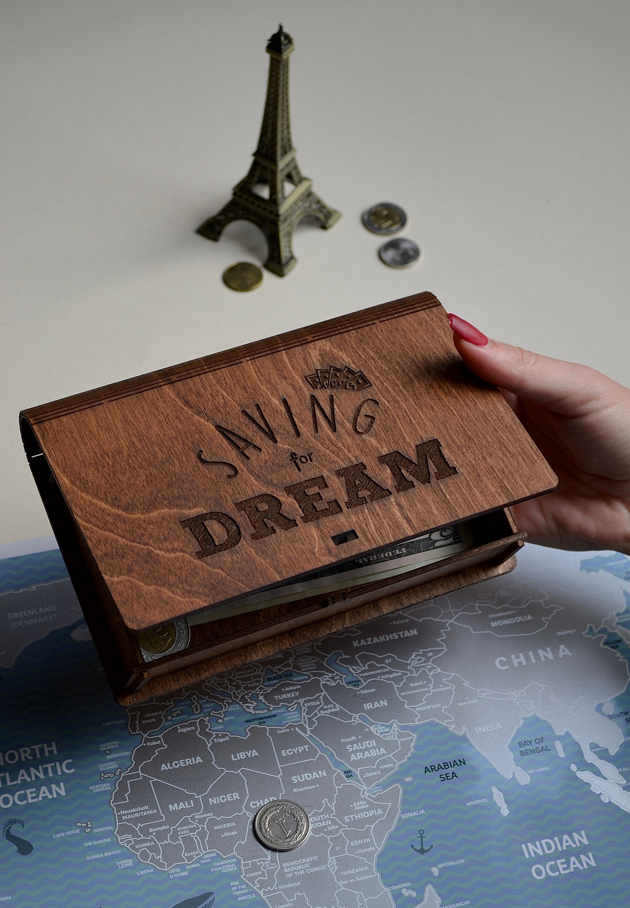 Birthday Gift Box Money Box Budget Binder Wooden Box for - Etsy