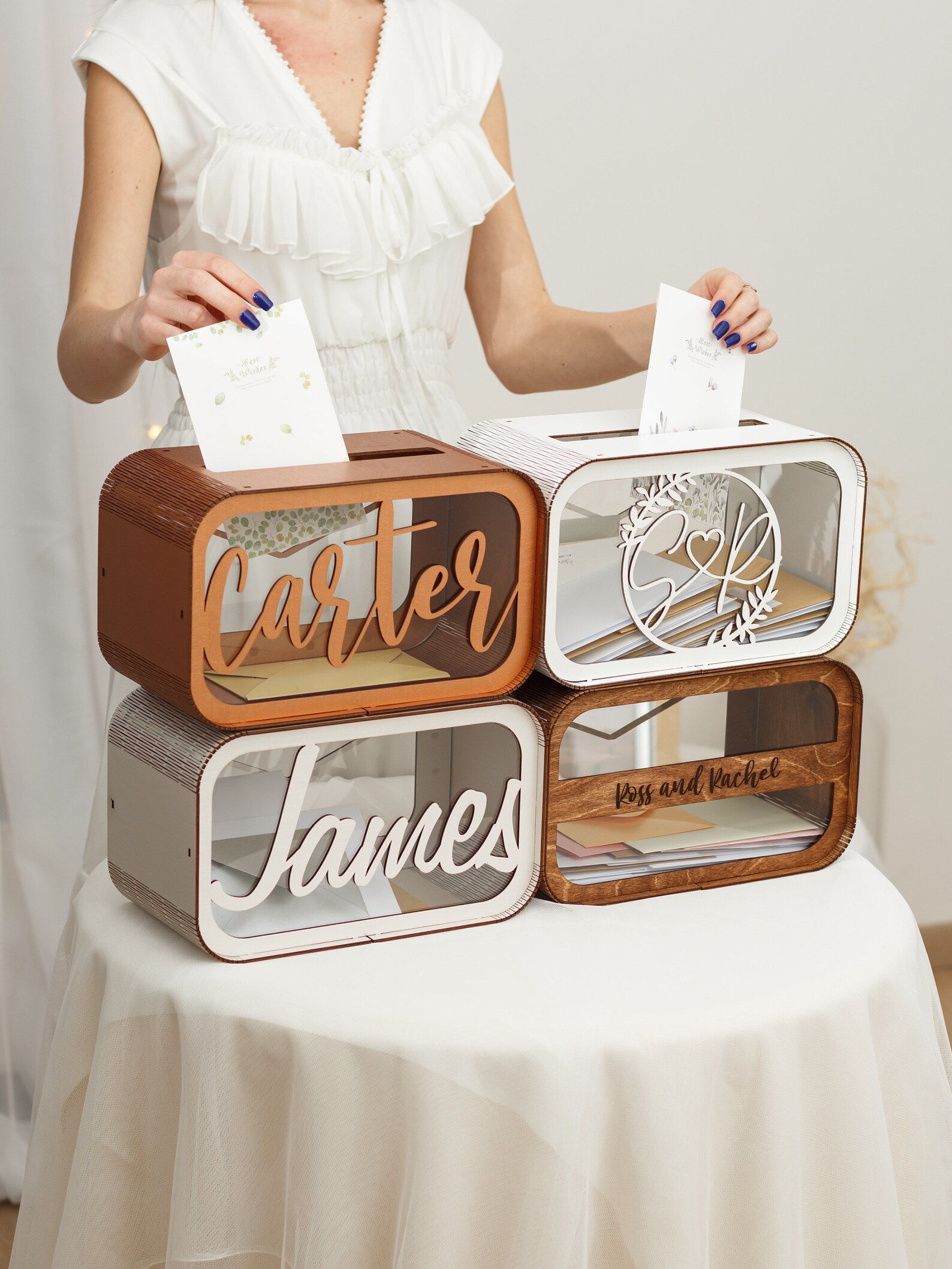 Custom Wedding Card Box Wedding Decor Rustic Card Box for - Etsy