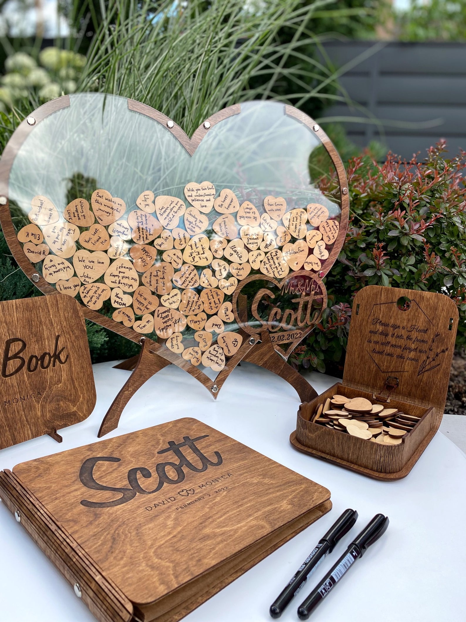 Guest Book Alternative Wooden Wedding Guest Book Rustic - Etsy