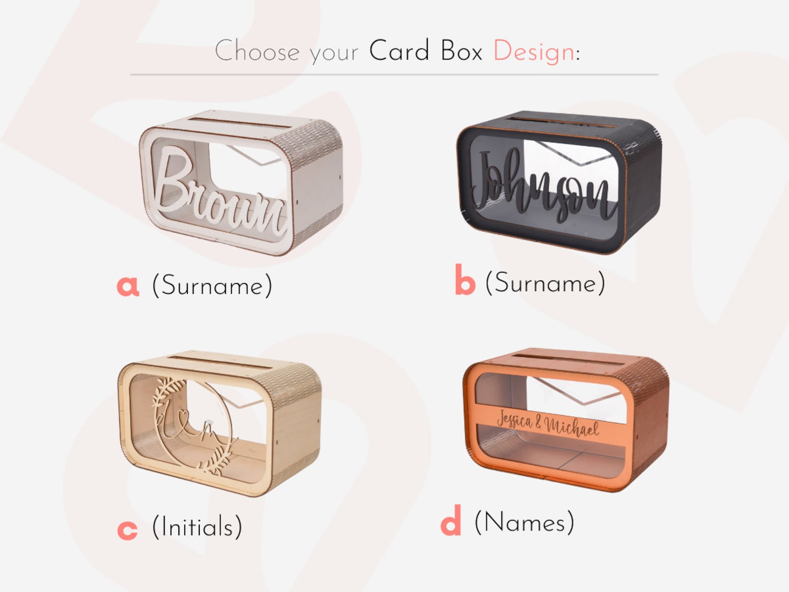 Wedding Card Box, Wedding Card Holder, Personalized Wedding Gifts ...