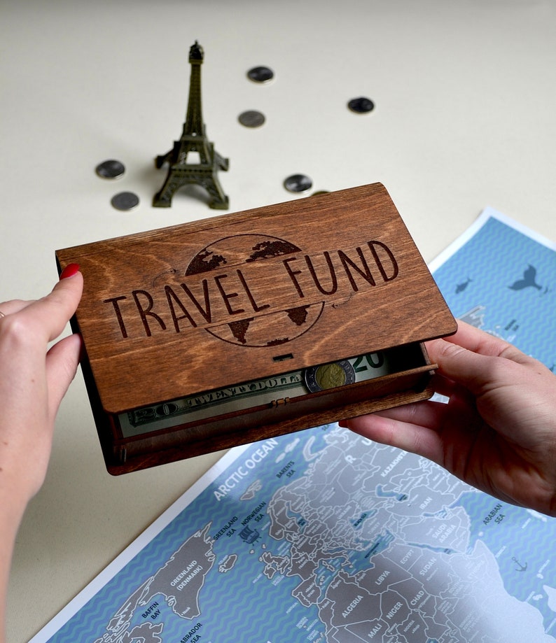 Gift Box, Cash Box, Travel Fund, Money Box, Wooden Box for Banknotes ...