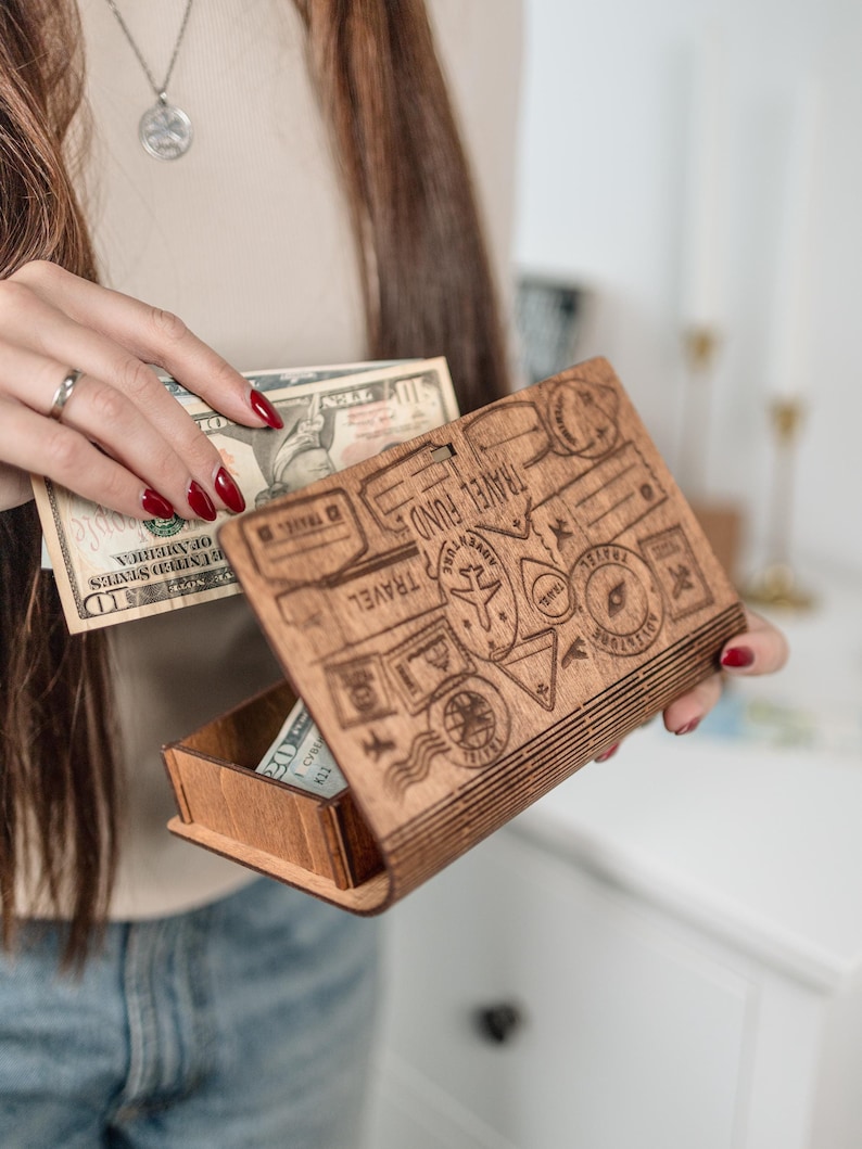 Travel Fund Cash Box, Savings Piggy Bank, Anniversary Gift for Couple ...