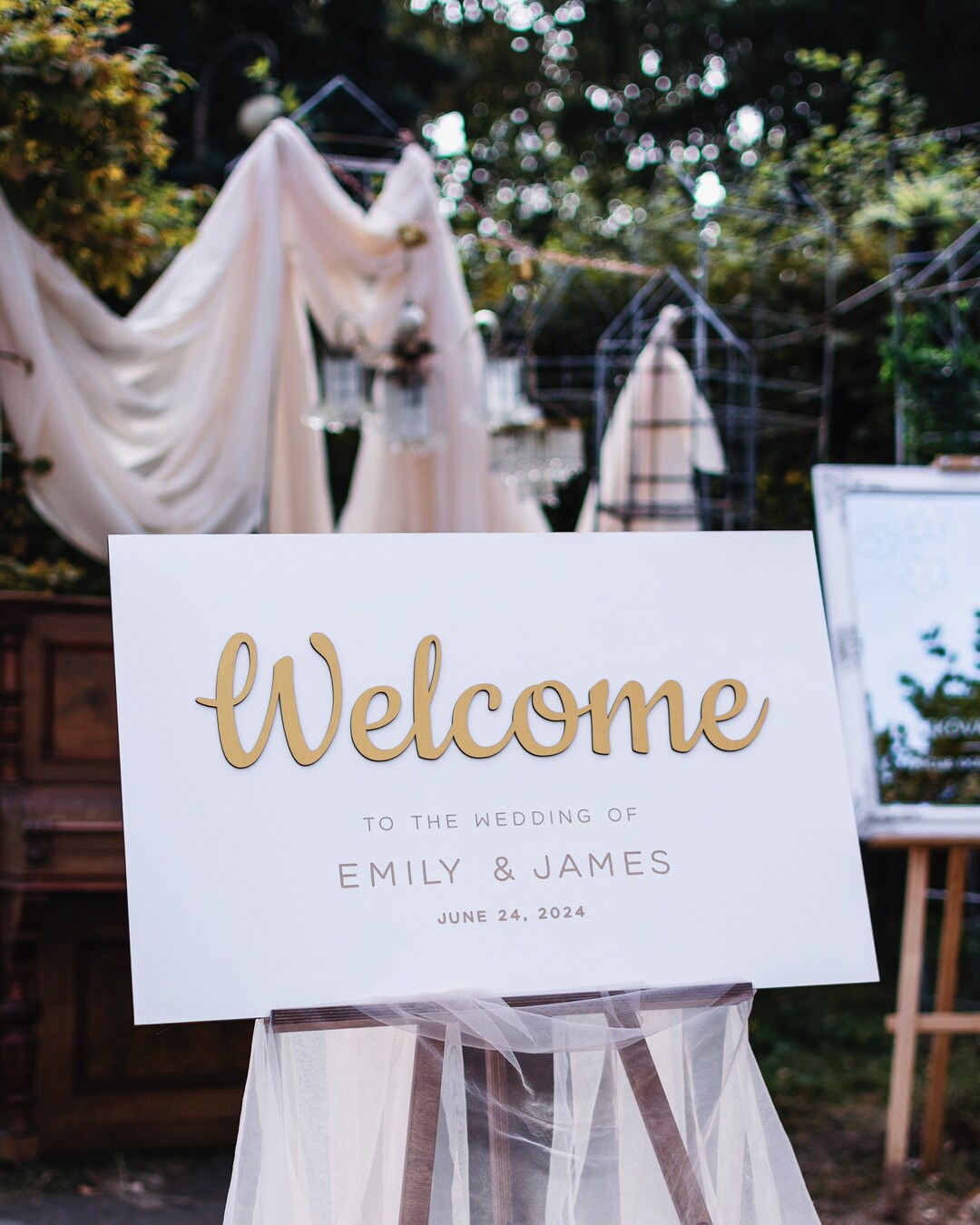 Ceremony Welcome Wedding Sign Bridal Shower Welcome Reception Sign Wood ...