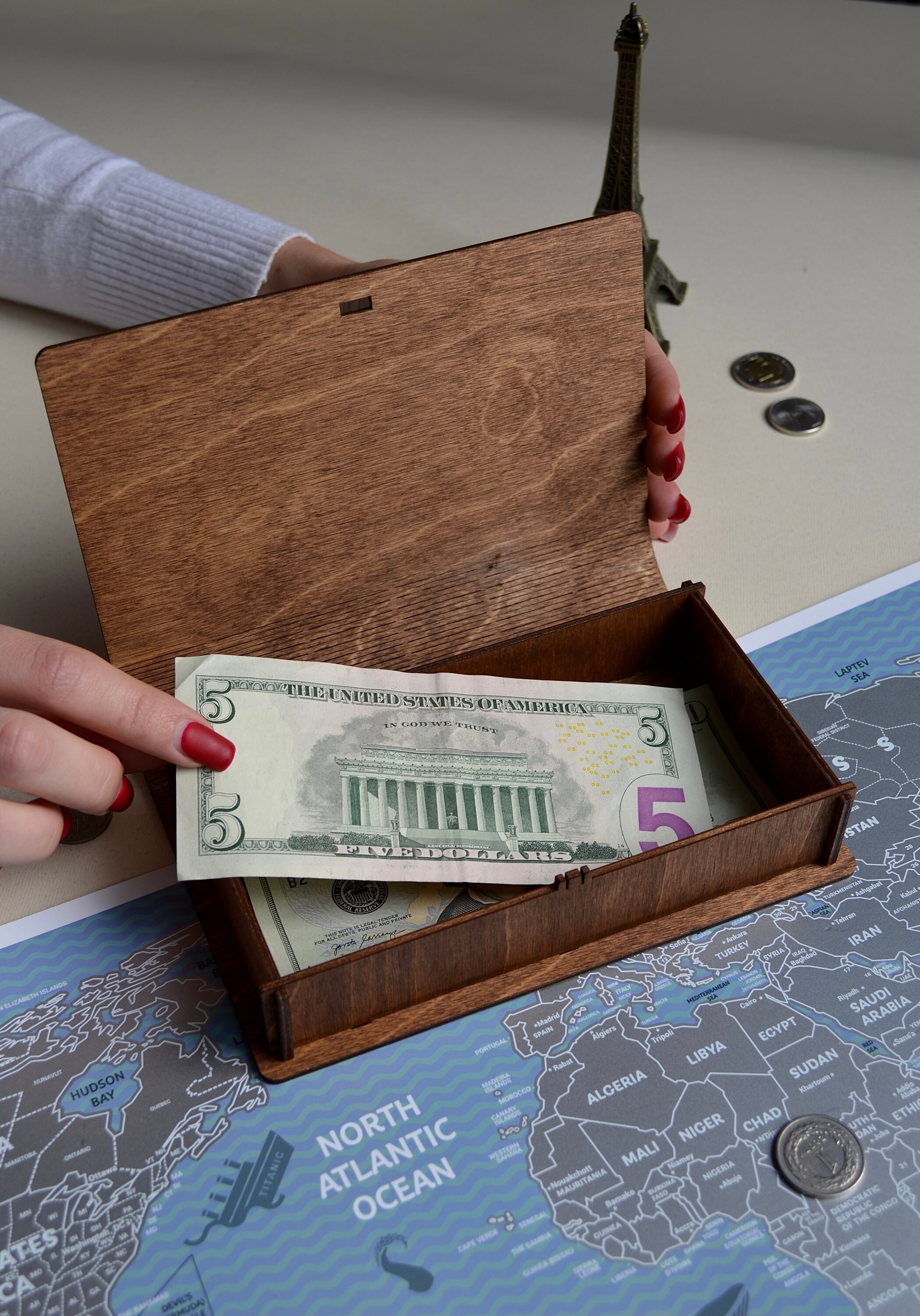 Birthday Gift Box Money Box Budget Binder Wooden Box for - Etsy