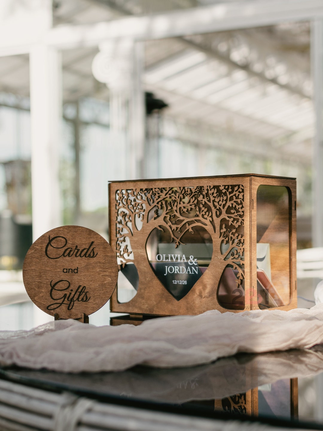 Personalized Wedding Card Box, Family Tree Card Box for Wedding ...