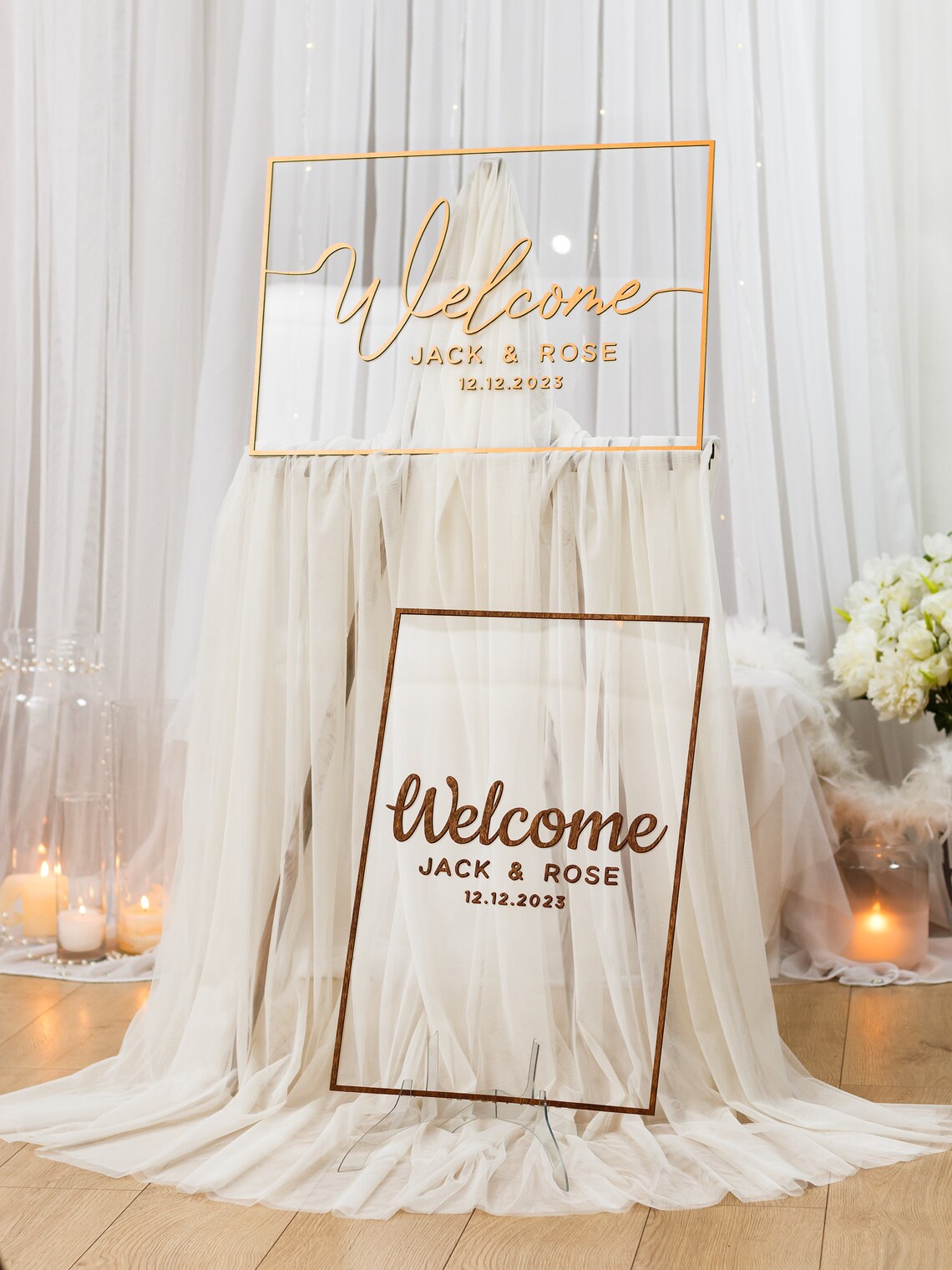 Wedding Welcome Sign Acrylic Welcome Board Personalized - Etsy