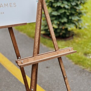 Wedding Welcome Sign Stand, Rustic Wood Display Easel, Portable Large ...