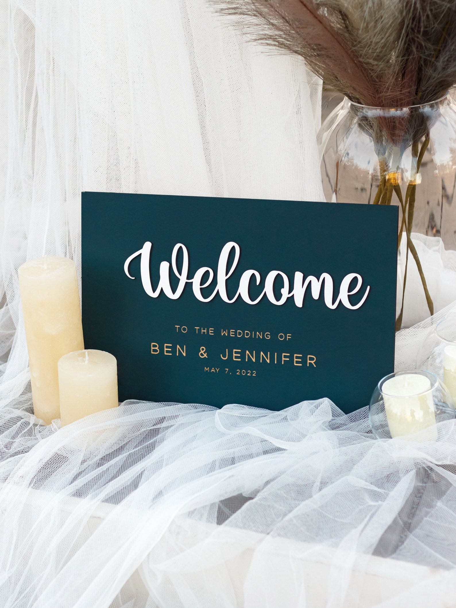 Wedding Welcome Sign, Personalized Welcome Board, Wooden Wedding Sign ...