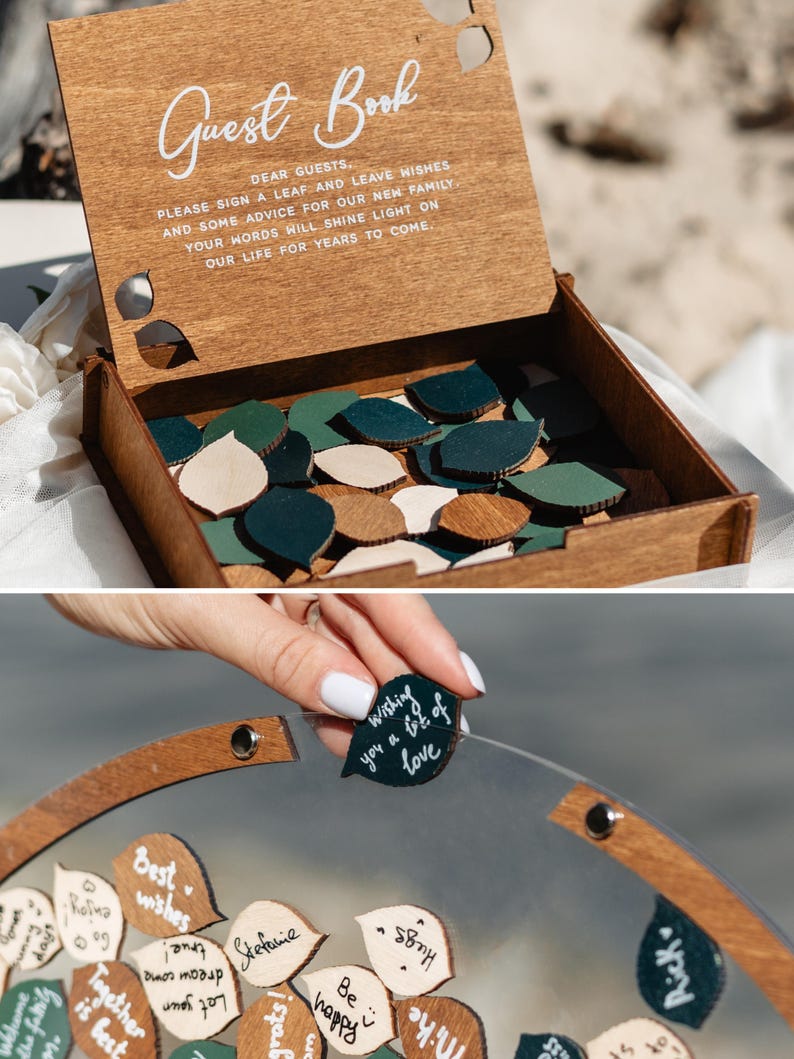 Wedding Guest Book Alternative, Personalized Family Tree Guest Book ...