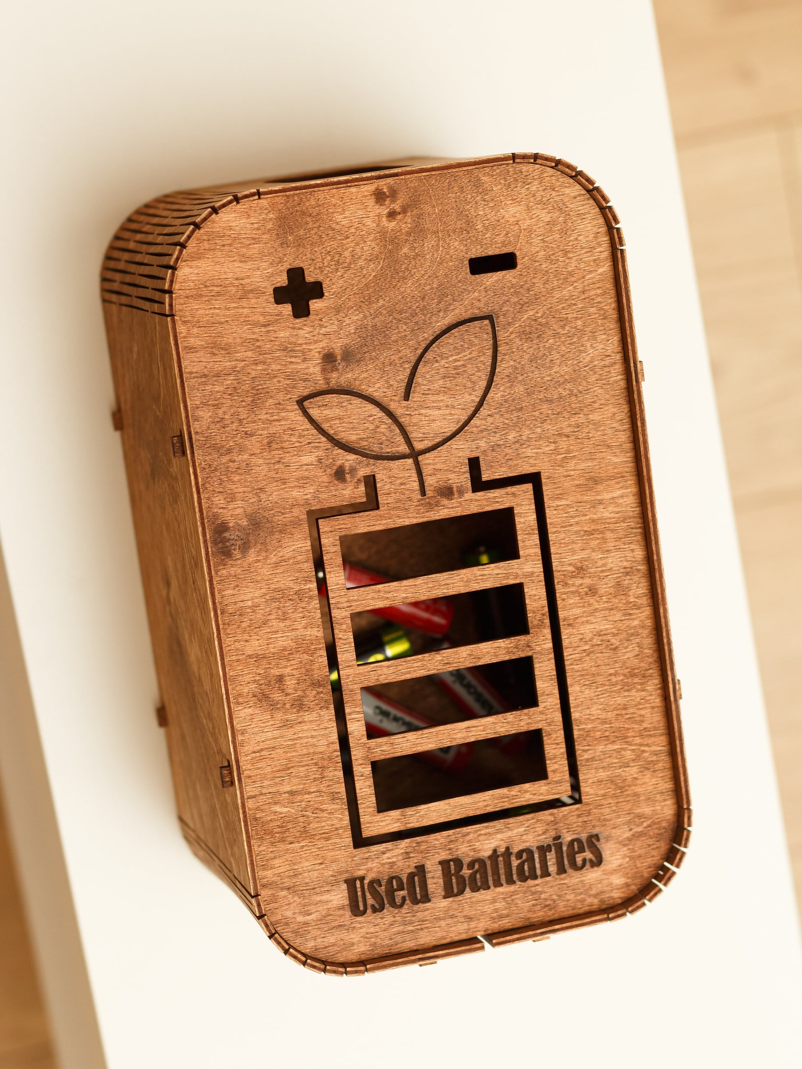 Battery Box, Recycling Batteries Container, Used Batteries Wooden Box ...