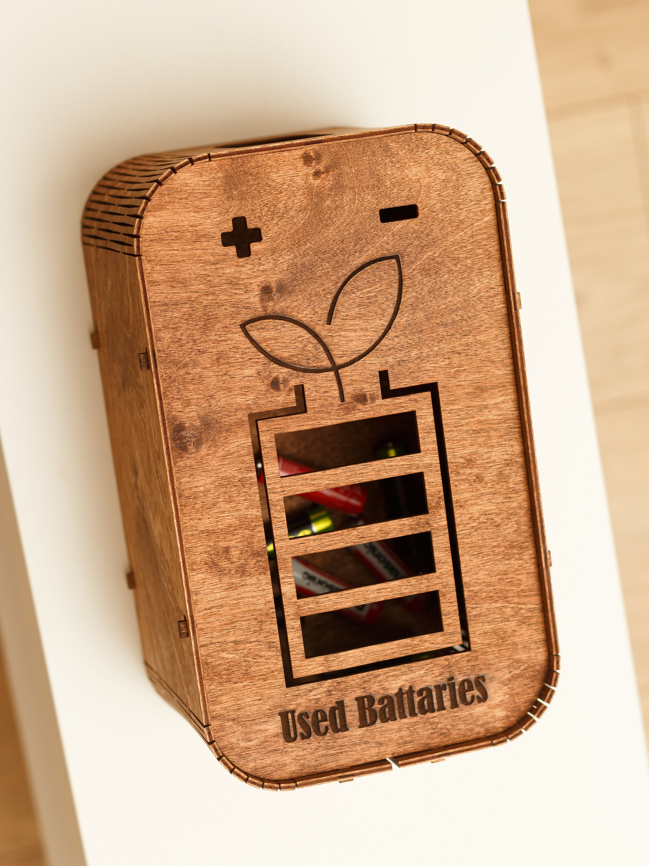 Battery Box, Recycling Batteries Container, Used Batteries Wooden Box ...