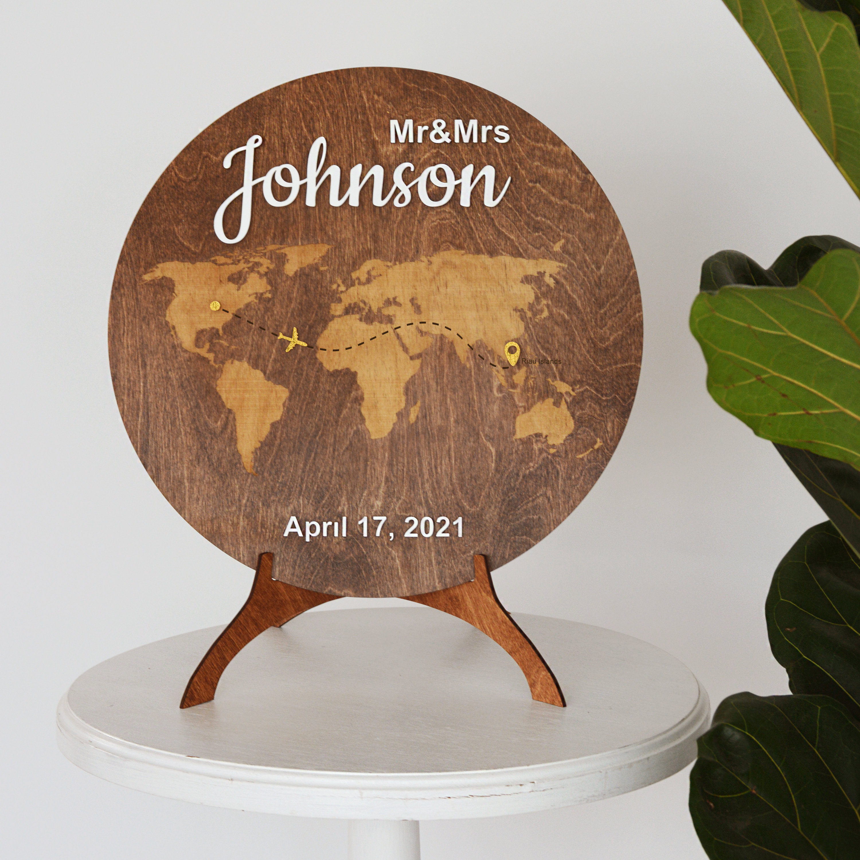 Personalized Travel Print Custom Wedding Trip Honeymoon - Etsy