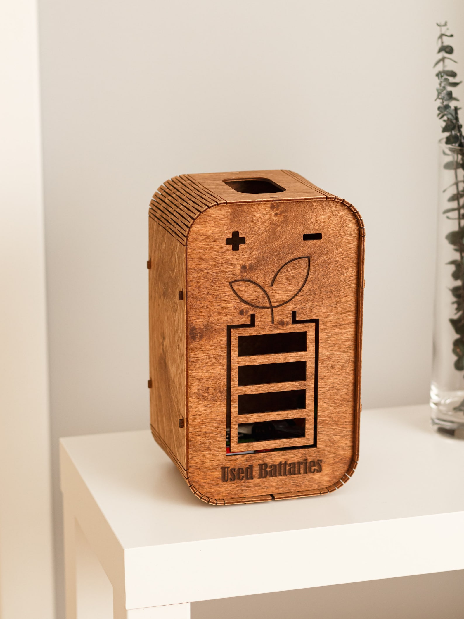 Battery Box, Recycling Batteries Container, Used Batteries Wooden Box ...