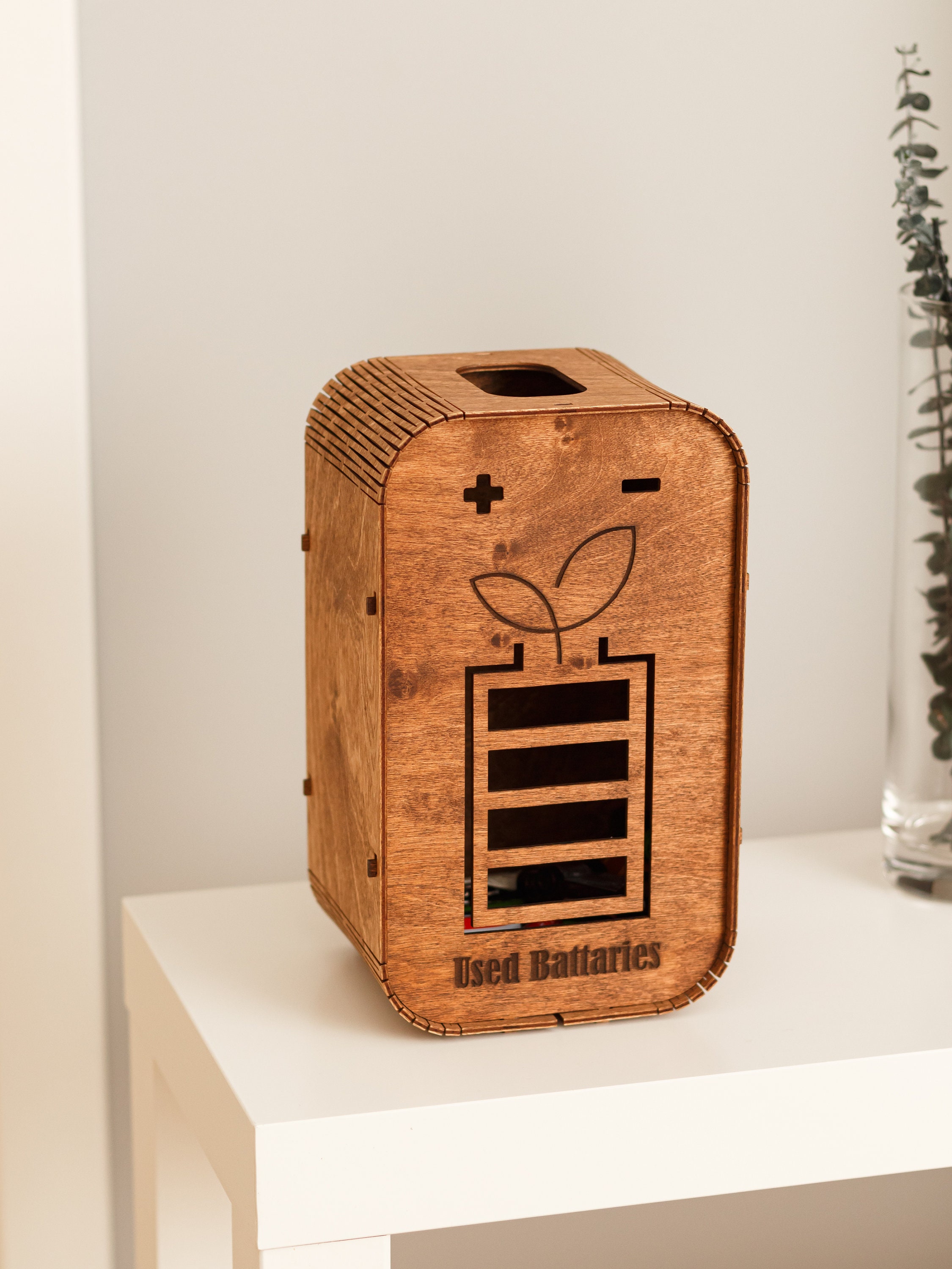 Battery Box, Recycling Batteries Container, Used Batteries Wooden Box ...