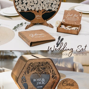 Personalized Wedding Card Box, Card Box With Slot Family Tree for ...