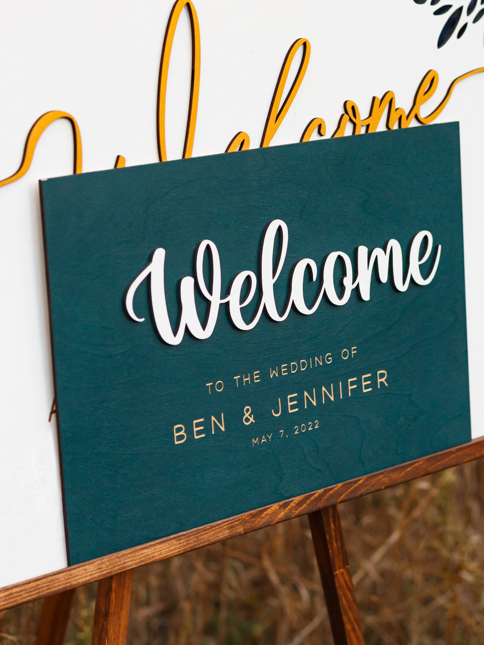 Wedding Welcome Sign Personalized Welcome Board Wooden - Etsy