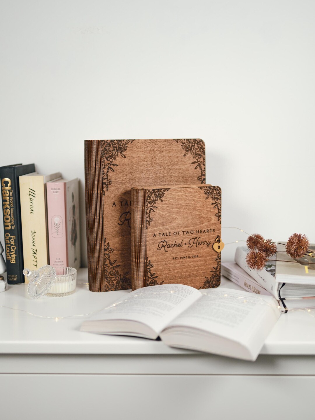 Wood Memory Book Box, Personalized Keepsake Chest , Anniversary Gifts ...