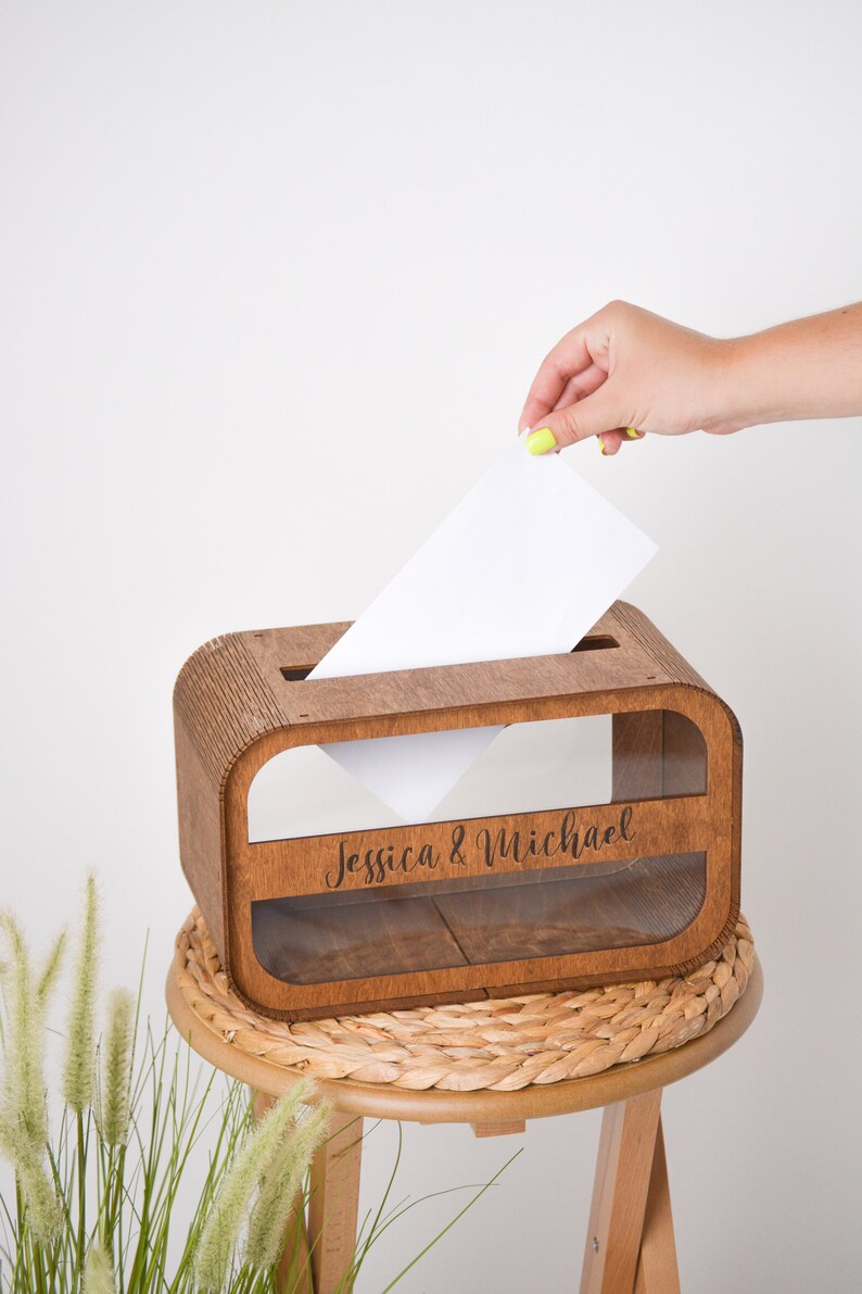 Wedding Box Card Box for Wedding Wood Envelope Box | Etsy