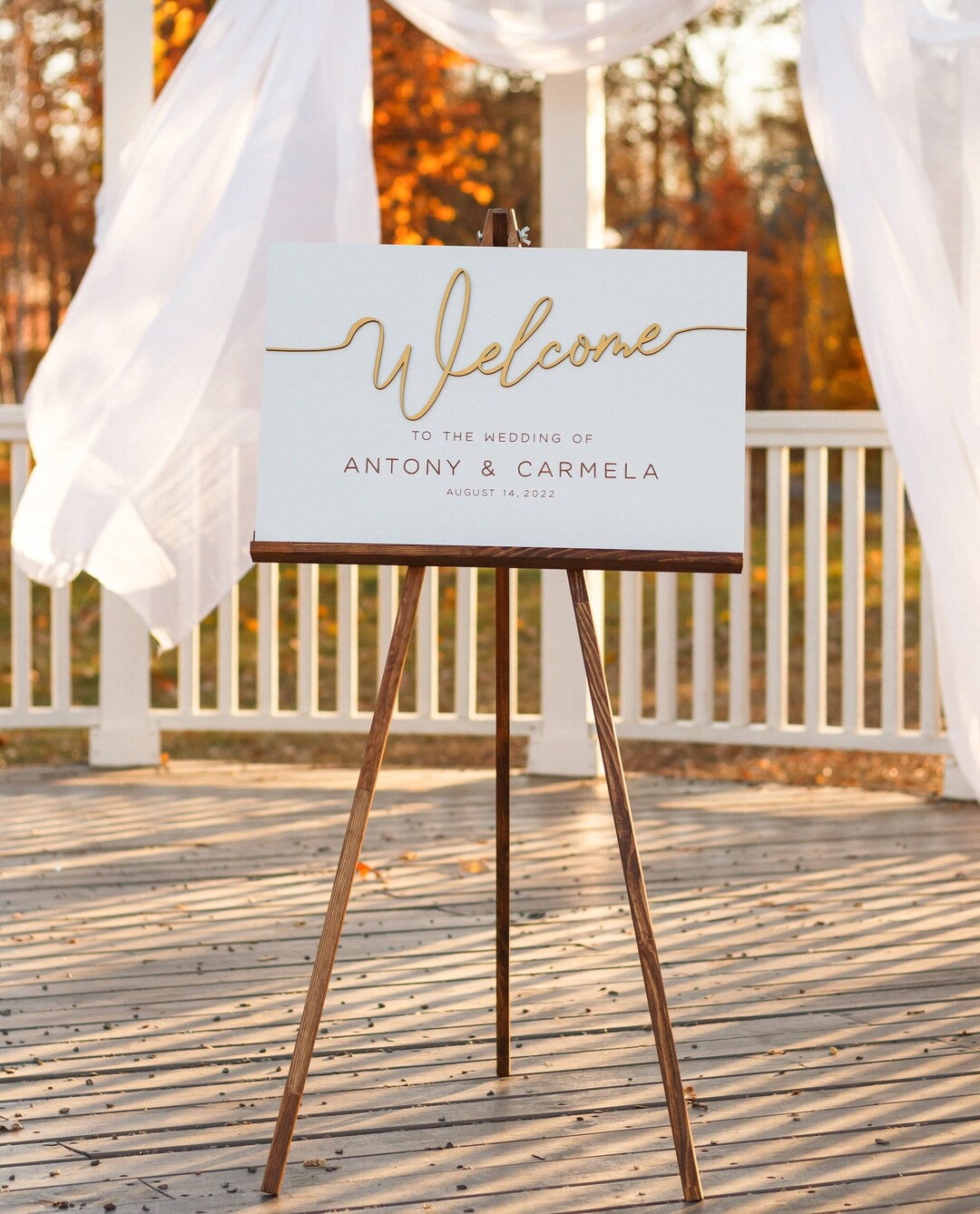 Wedding Welcome Sign, Personalized Welcome Board, Wooden Wedding Sign ...