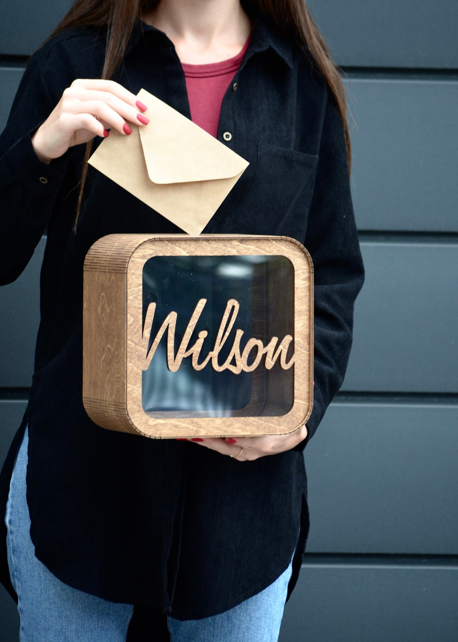 Personalized Wedding Box, Card Box for Wedding, Wood Card Box, Post Box ...