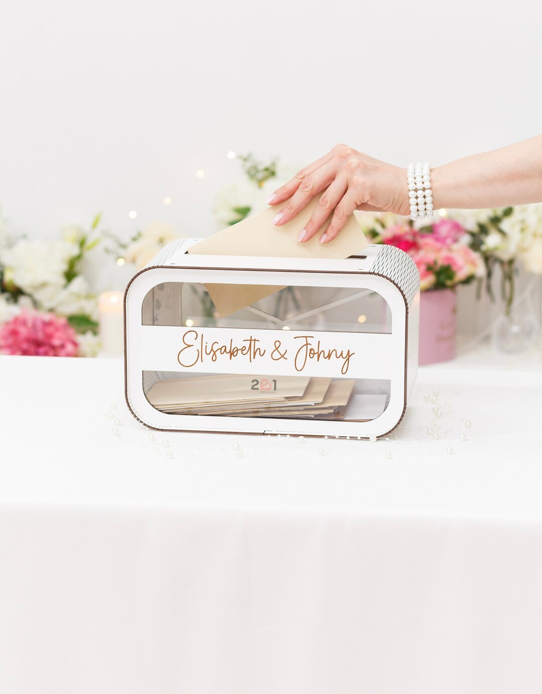 Wedding Acrylic Card Box, Personalized Wedding Gift for Couple ...