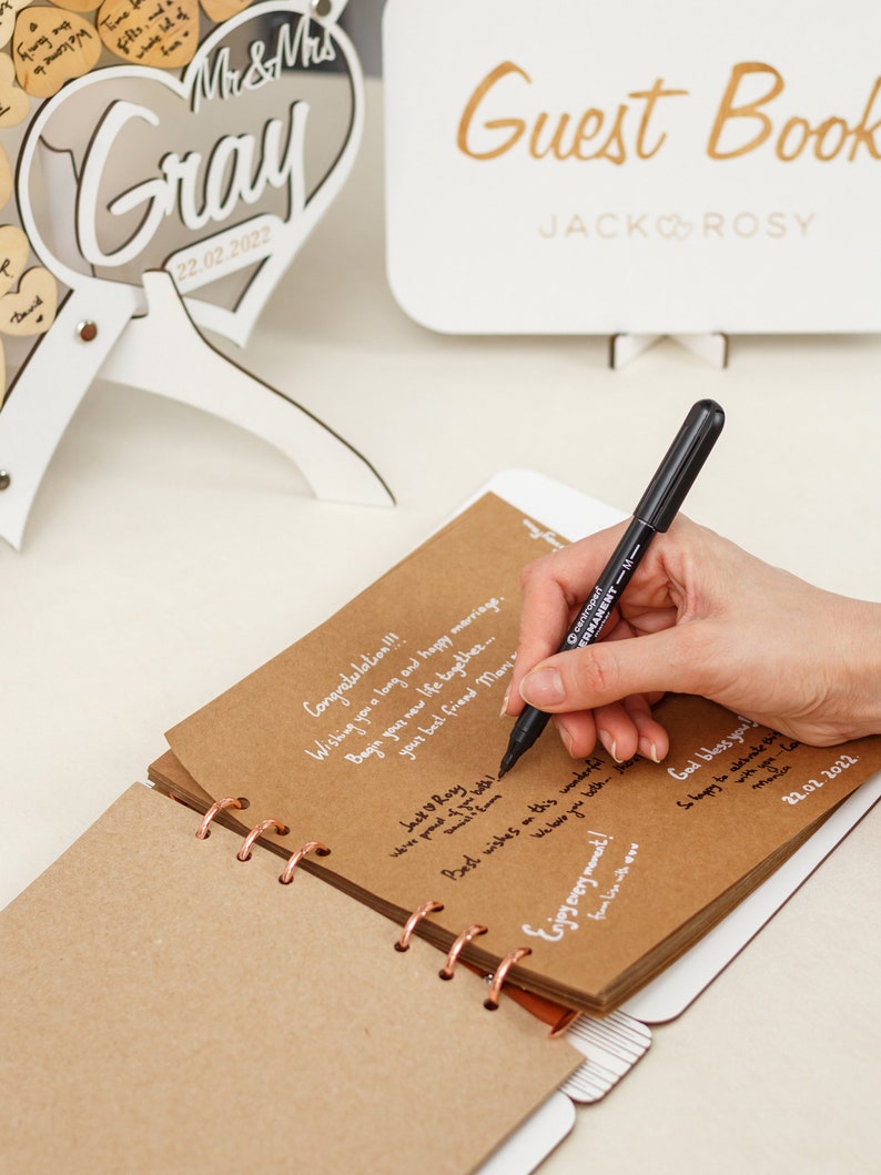 Wedding Guest Book Alternative Personalized Guest Book for - Etsy