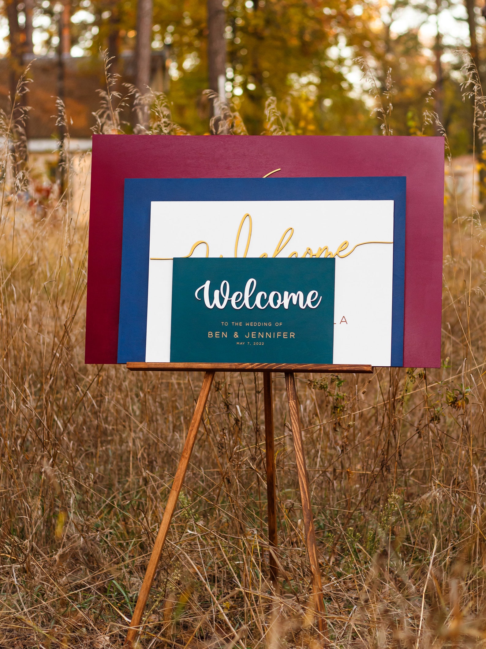 Wedding Welcome Sign, Personalized Welcome Board, Wooden Wedding Sign ...